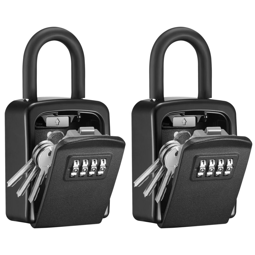 LB003 4-Digit Combination Key Lock Box with Key Hook – Puroma